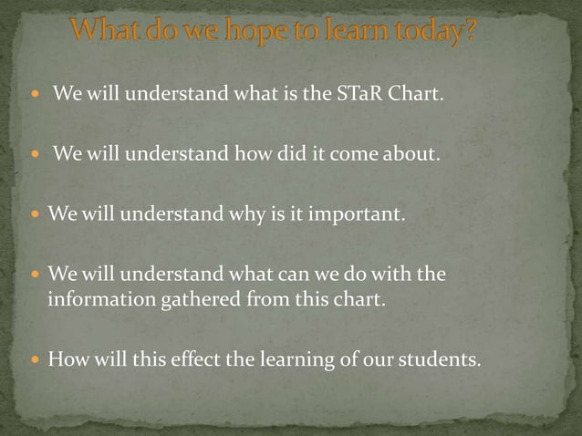 Garza-Pena Elementary STaR Chart | PPSX | Education