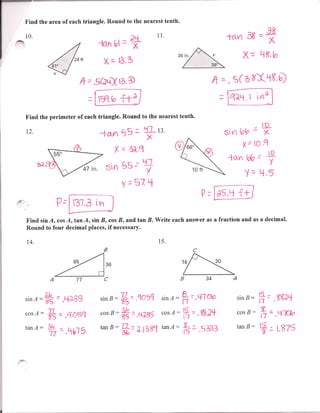 Honors Geometry Answers | PDF
