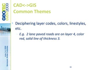 Integrating CAD and GIS with Spatial ETL | PPT