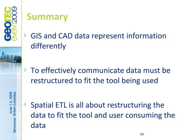 Integrating CAD and GIS with Spatial ETL | PPT