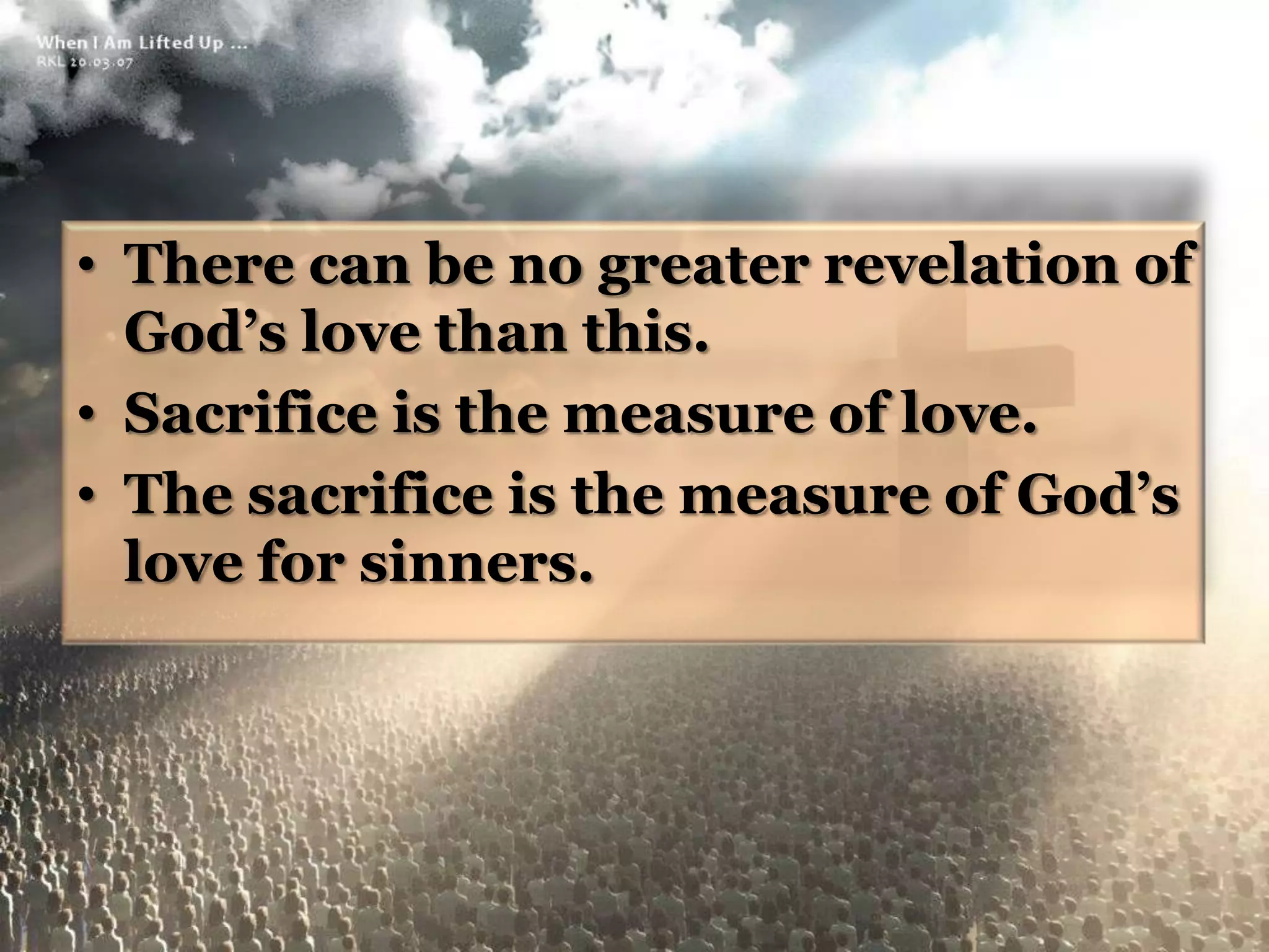 THE LOVE OF GOD | PPTX
