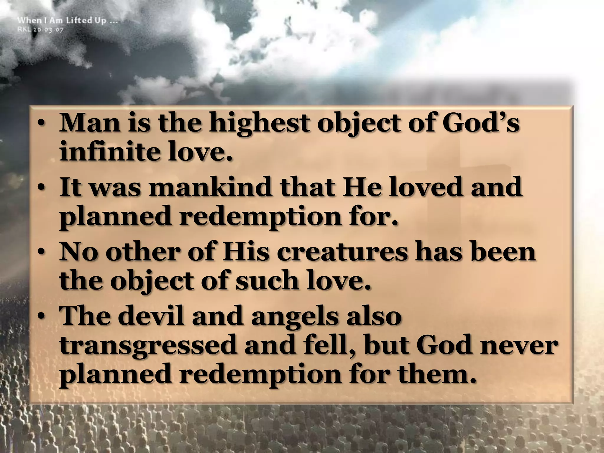 THE LOVE OF GOD | PPTX