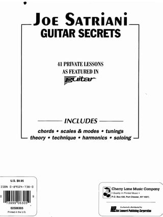 C:\Fakepath\Guitar Secrets By Joe Satriani | PDF