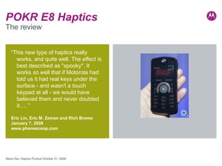 Haptics for Mobile Devices | PDF