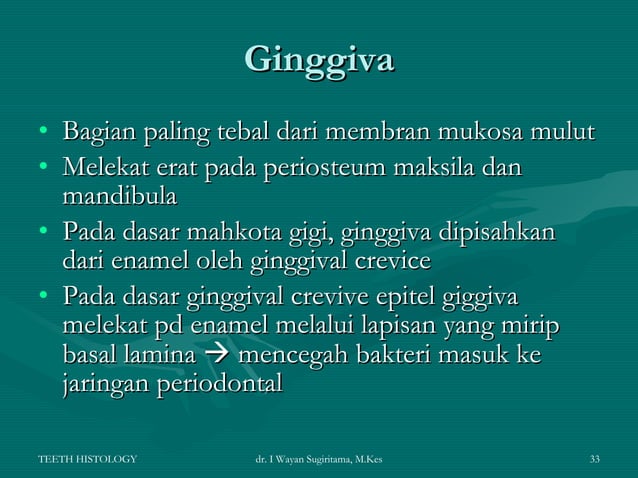 struktur histologis gigi | PPT