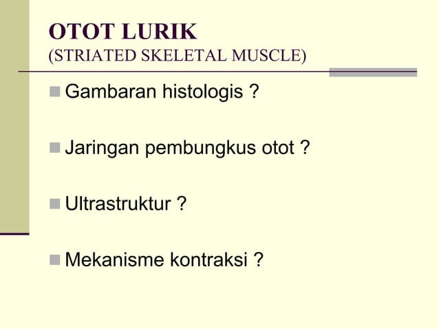 struktur histologis otot | PDF