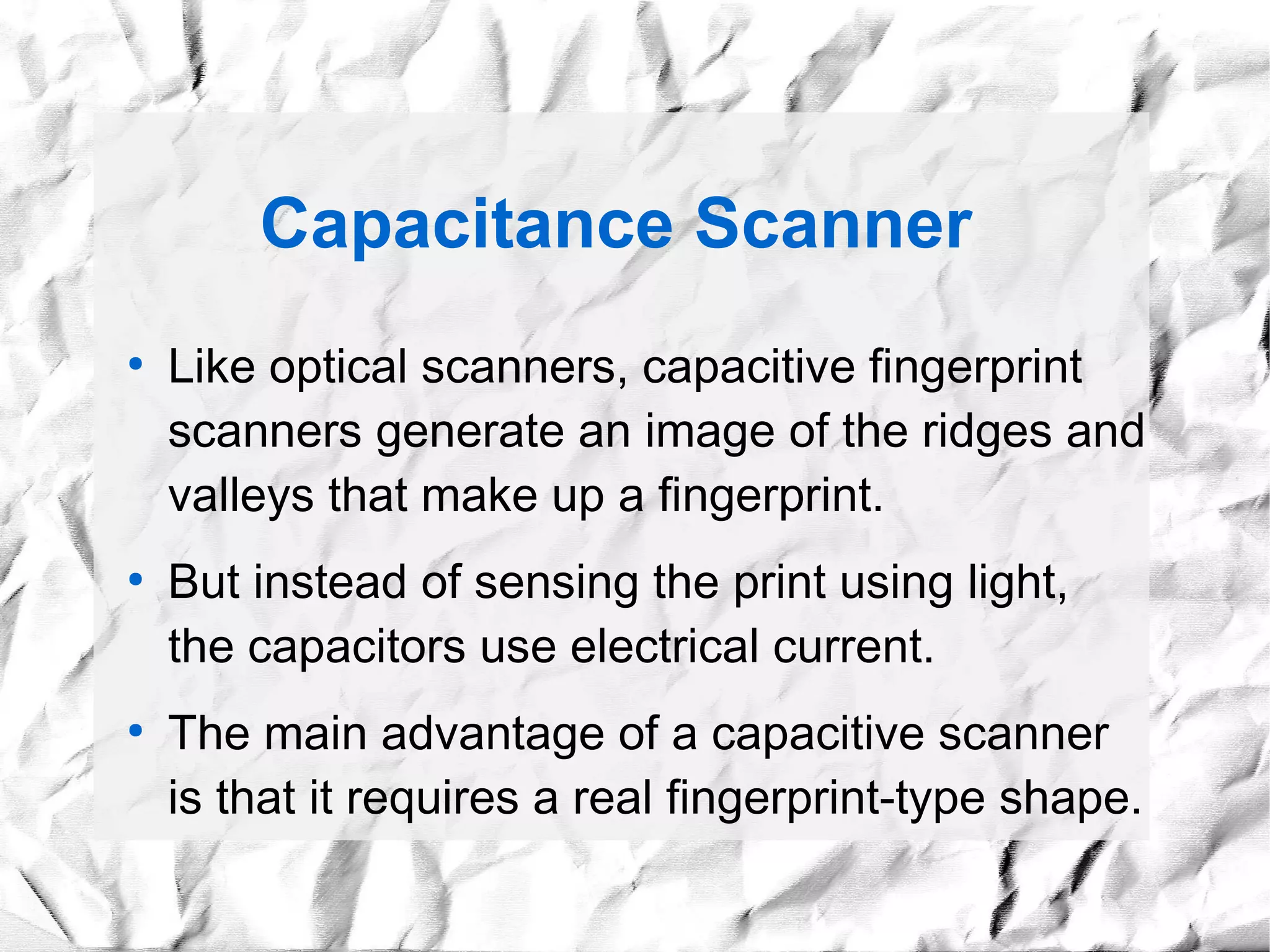 How Fingerprint Scanners Work | PDF