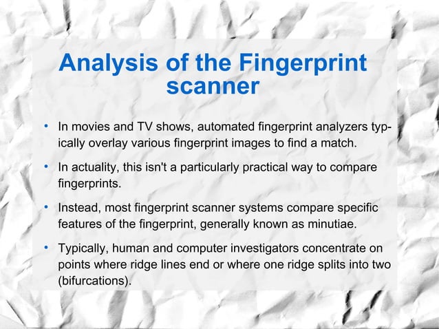 How Fingerprint Scanners Work | PDF