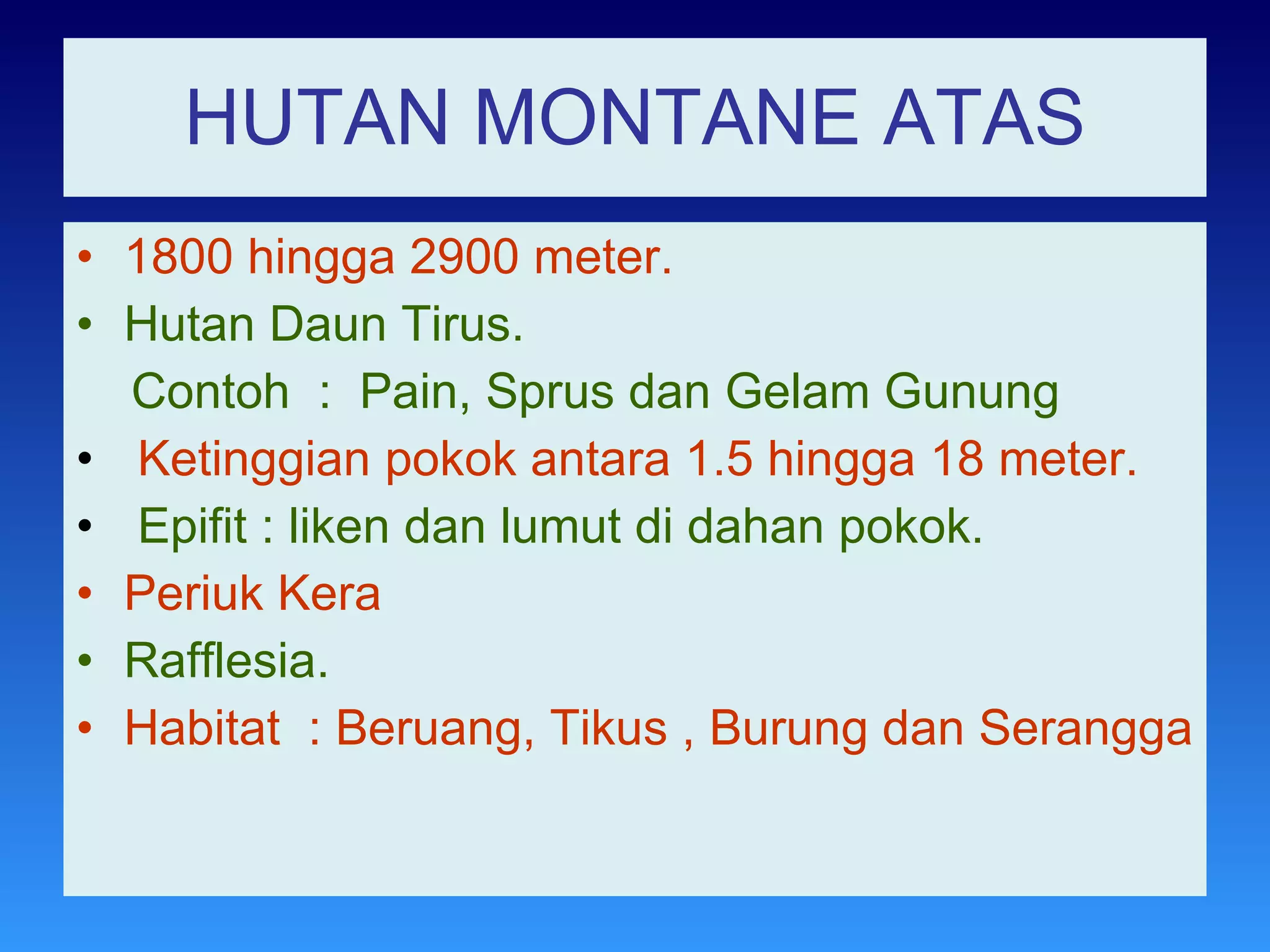 Hutan Gunung | PPT