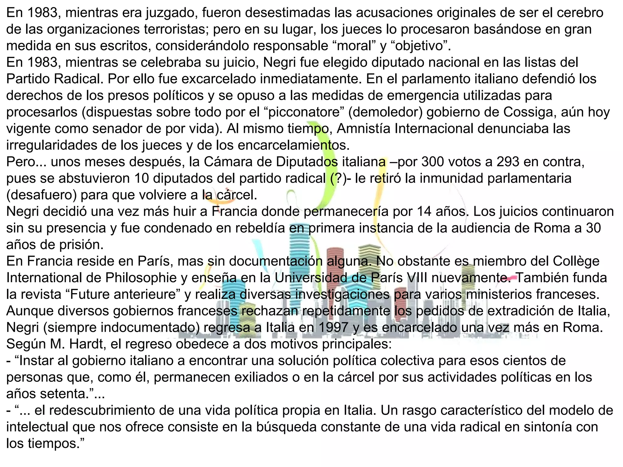 Imperio de Michael Hardt y Antonio Negri | PPT