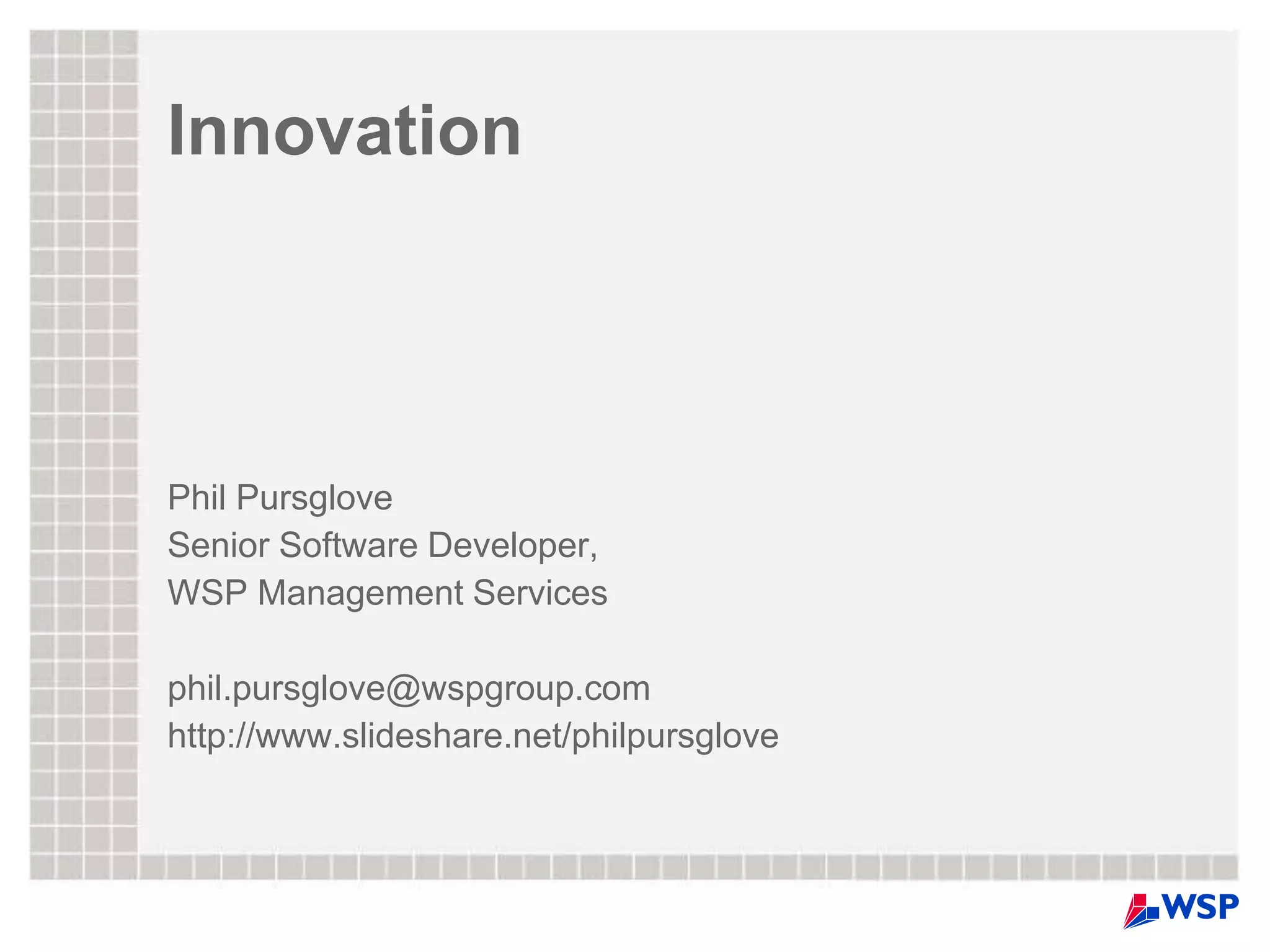 Innovation at WSP | PPT