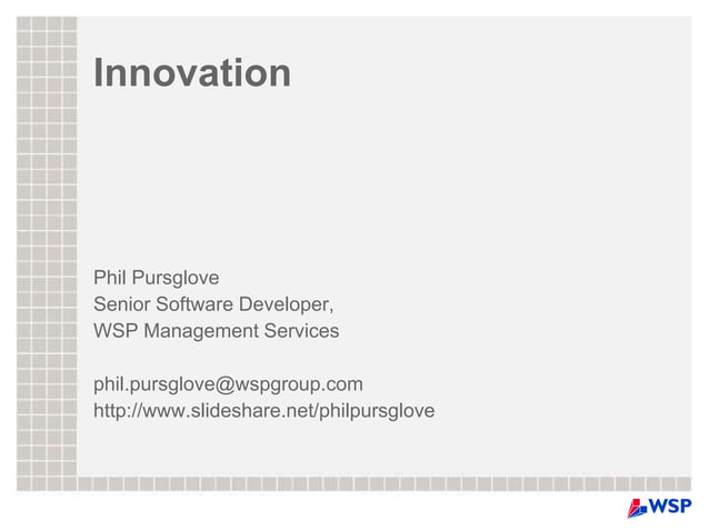 Innovation at WSP | PPT