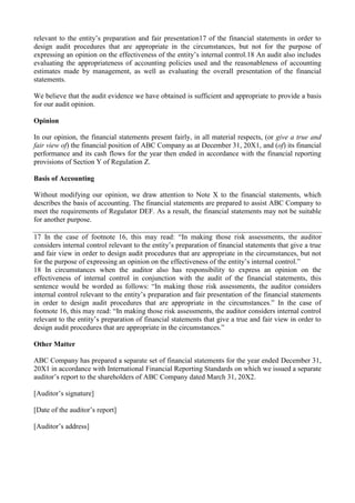 C:\Fakepath\Isa 800 Special Considerations—Audits Of Financial ...