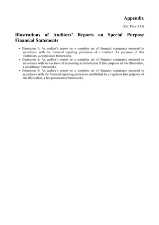 C:\Fakepath\Isa 800 Special Considerations—Audits Of Financial ...