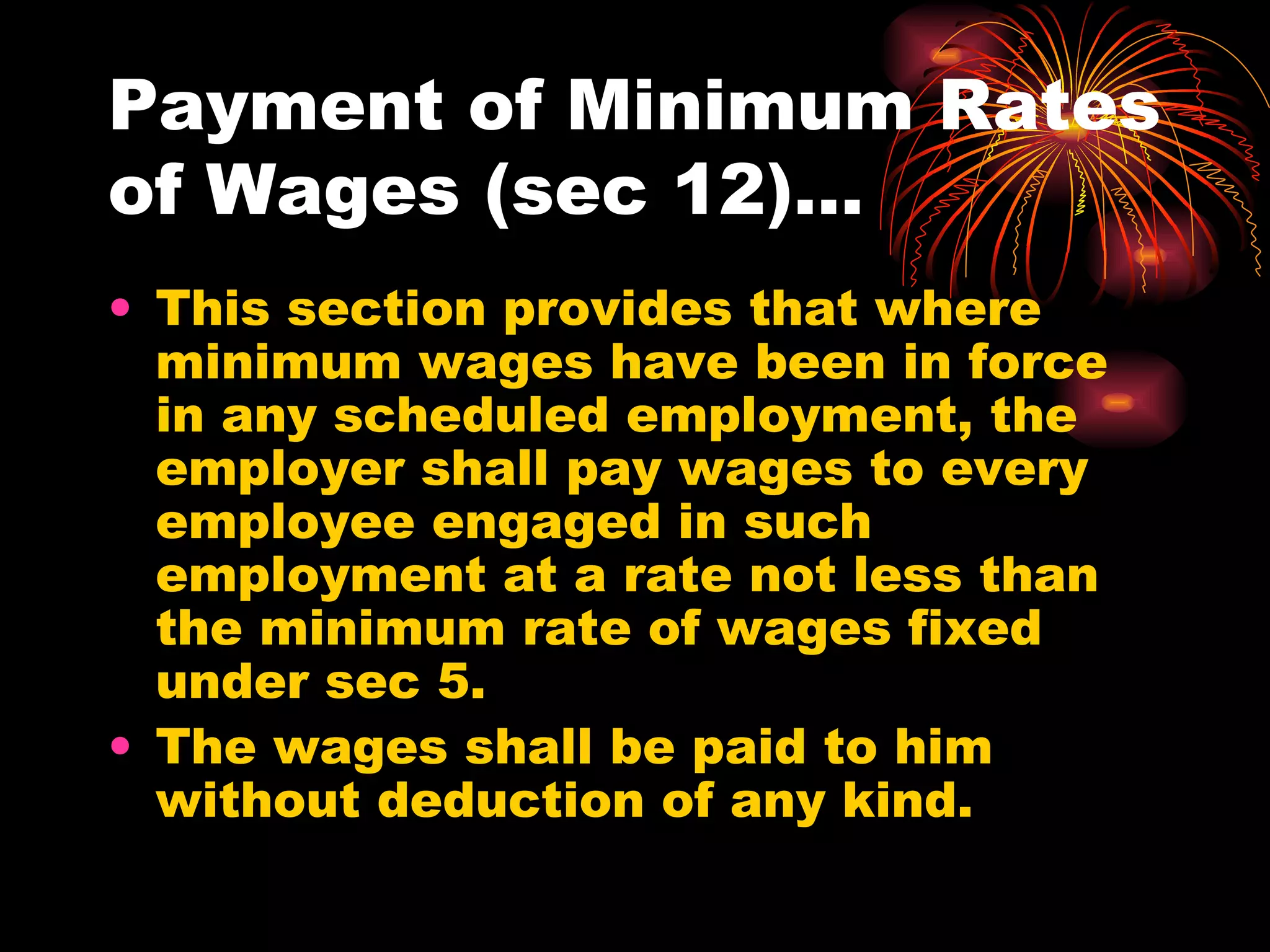 minimum wages act 1948 | PPT