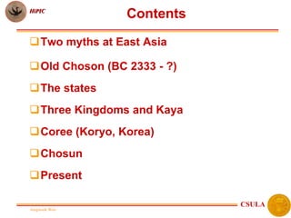 Korean History (BC 2333 - BC 1C) | PPT