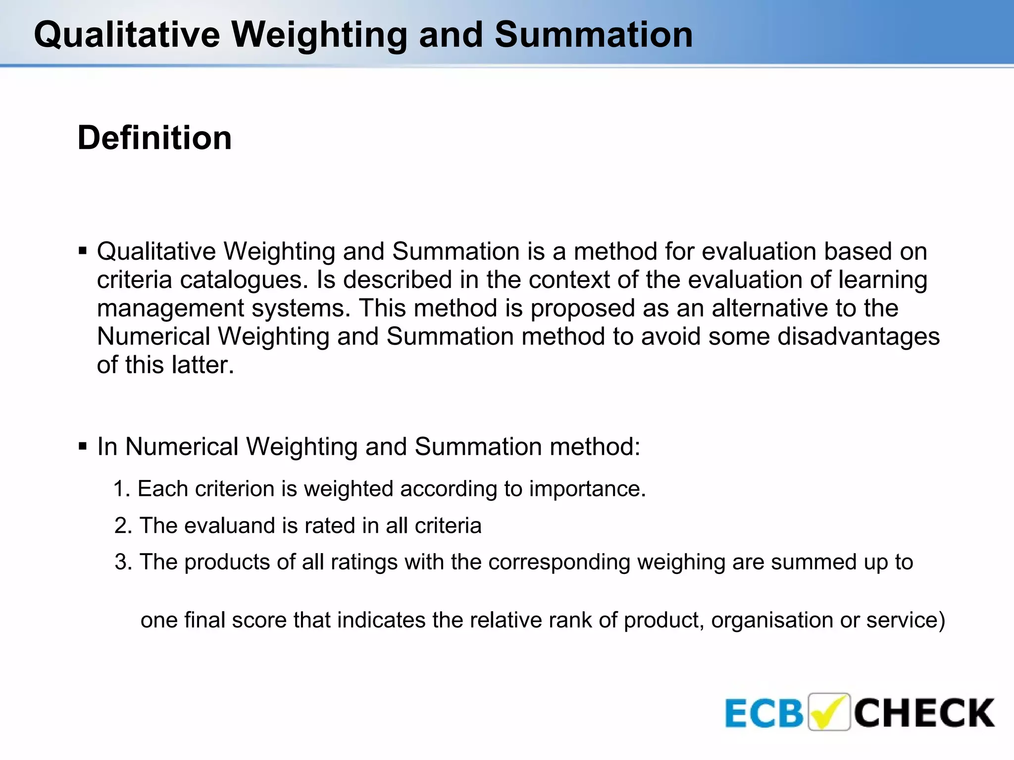 Methods in Open ECB-Check | PPT