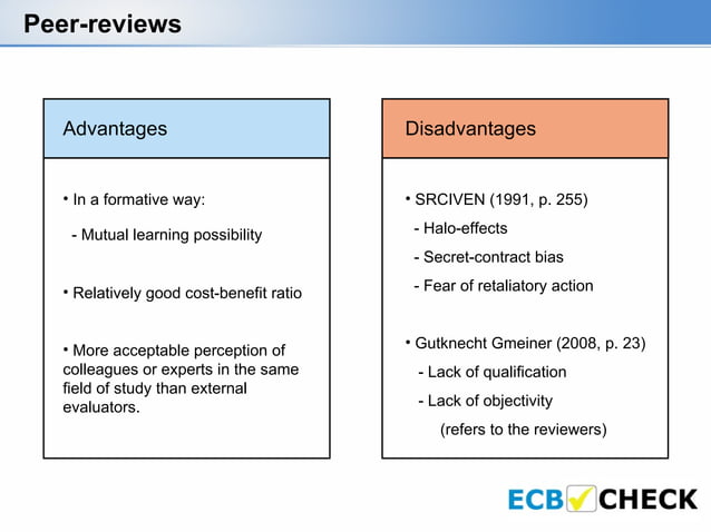 Methods in Open ECB-Check | PPT | Educational Assessment | Education