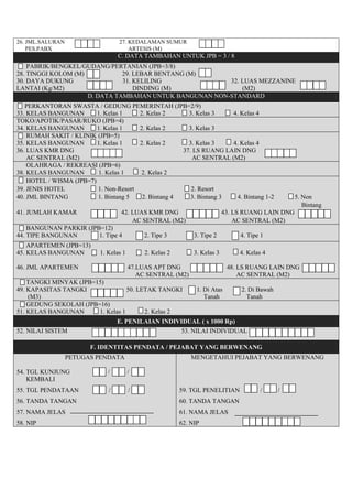 Lampiran Surat Pemberitahuan Objek Pajak LSPOP | PDF
