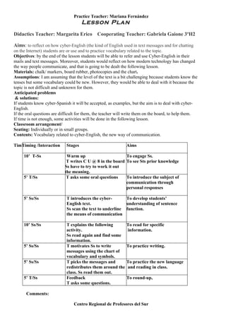 C:\fakepath\lesson plan august | DOC | Email | Internet
