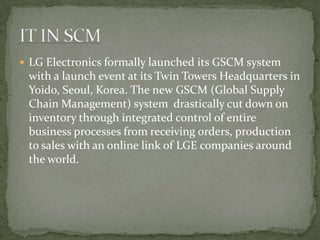 C:\Fakepath\Lg Supply Chain Management | PPTX