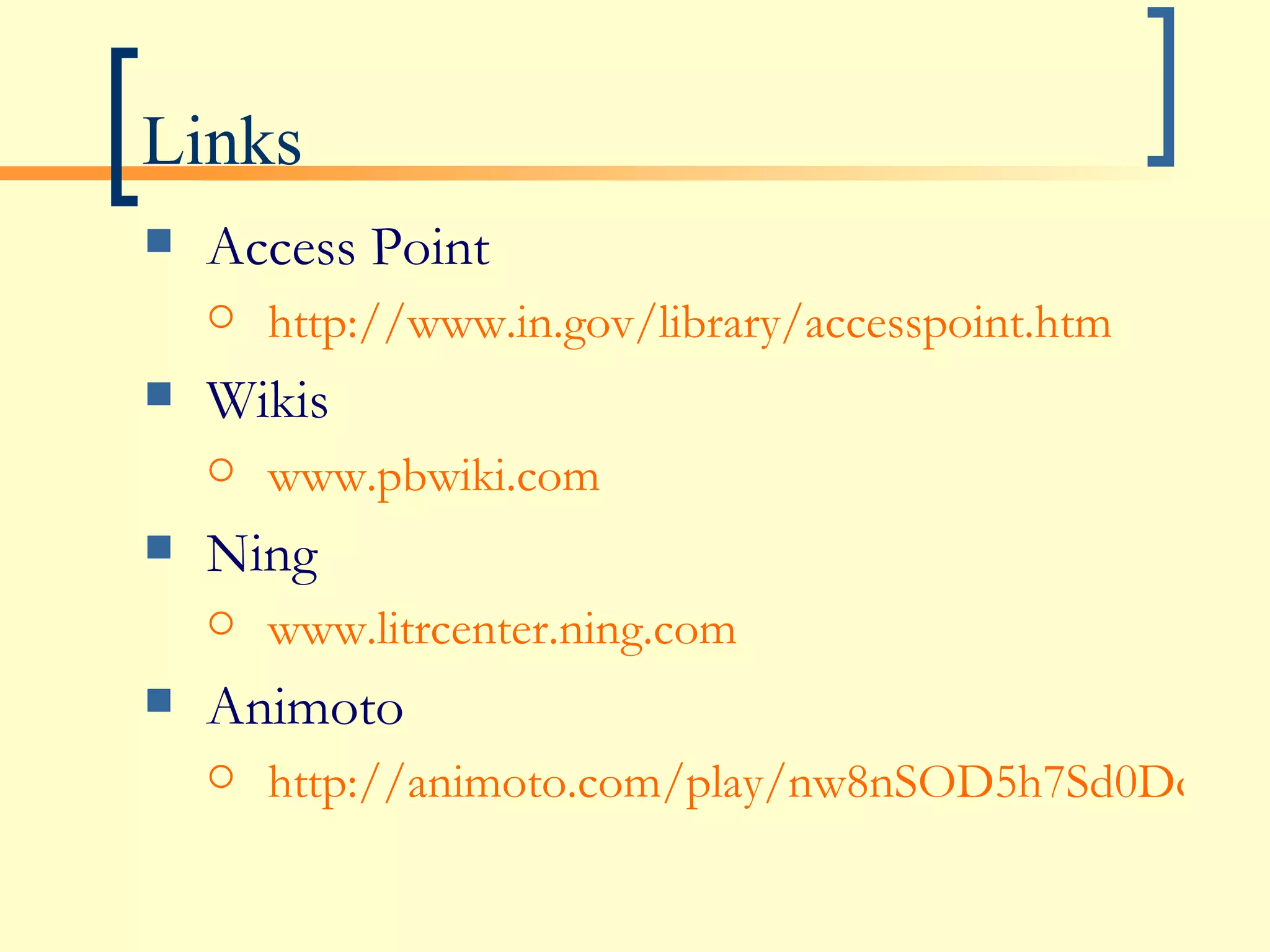 Library Innovation Links | PPT