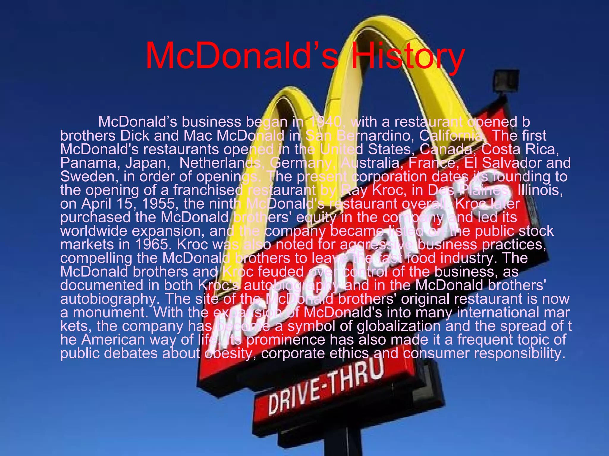 McDonald's | PPT