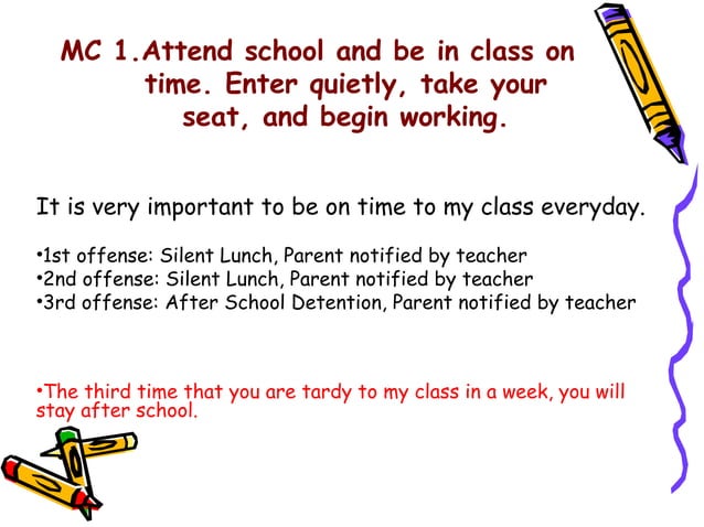 Classroom Expectations and Outcomes | PPT