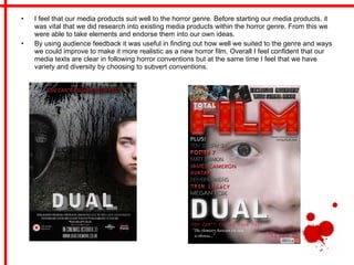Media Studies Horror Evaluation. | PPT | Video Production | Content ...