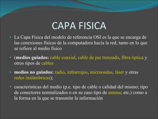 Capa Fisica ModelO OSI | PPT