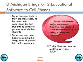 The Use of Cell Phones in the Classroom | PPT