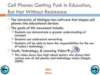 The Use of Cell Phones in the Classroom | PPT