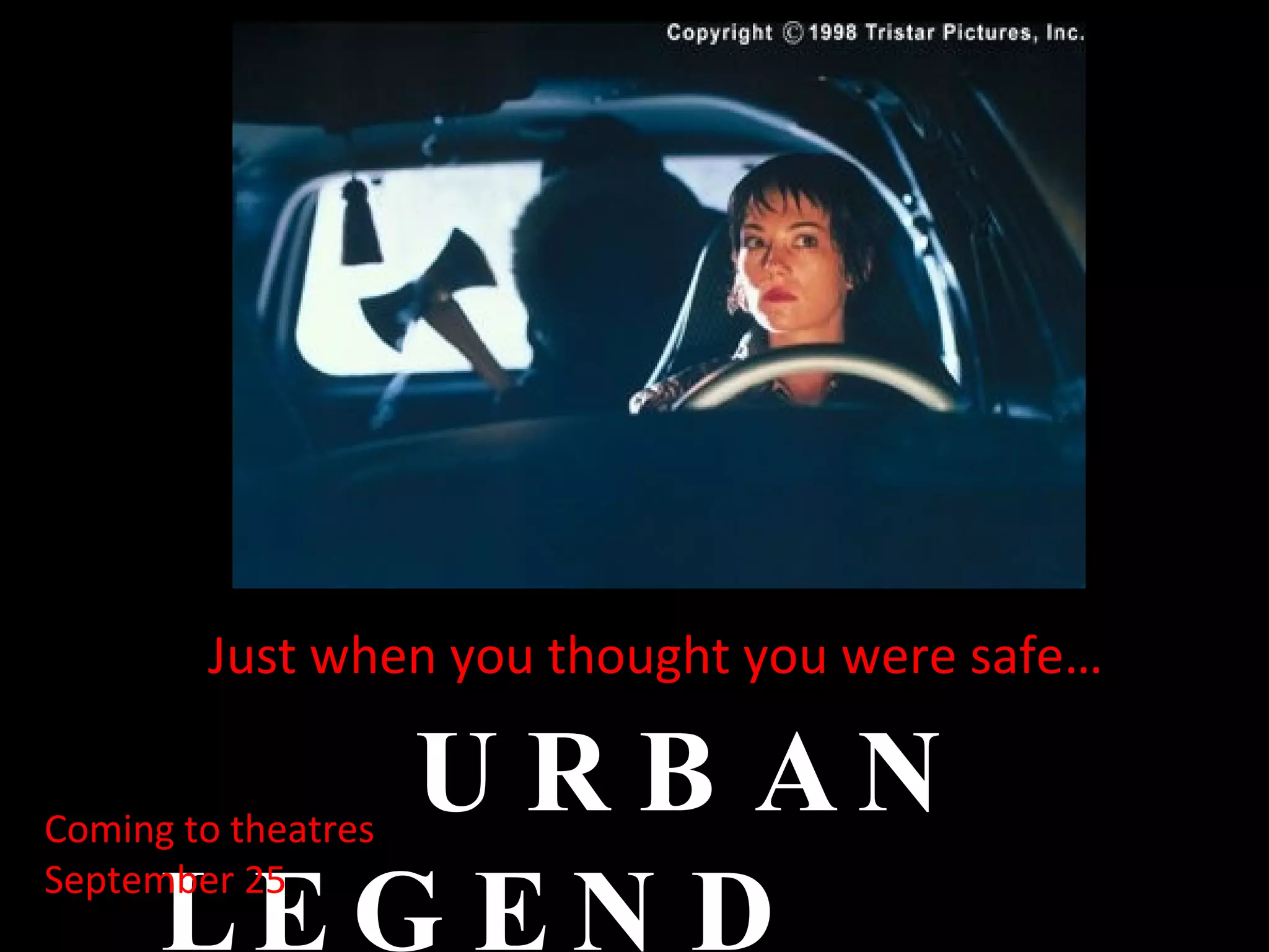 URBAN LEGENDS MOVIE POSTER | PPT