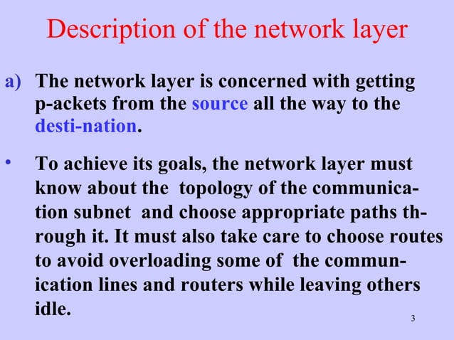 Network Layer,Computer Networks | PPT