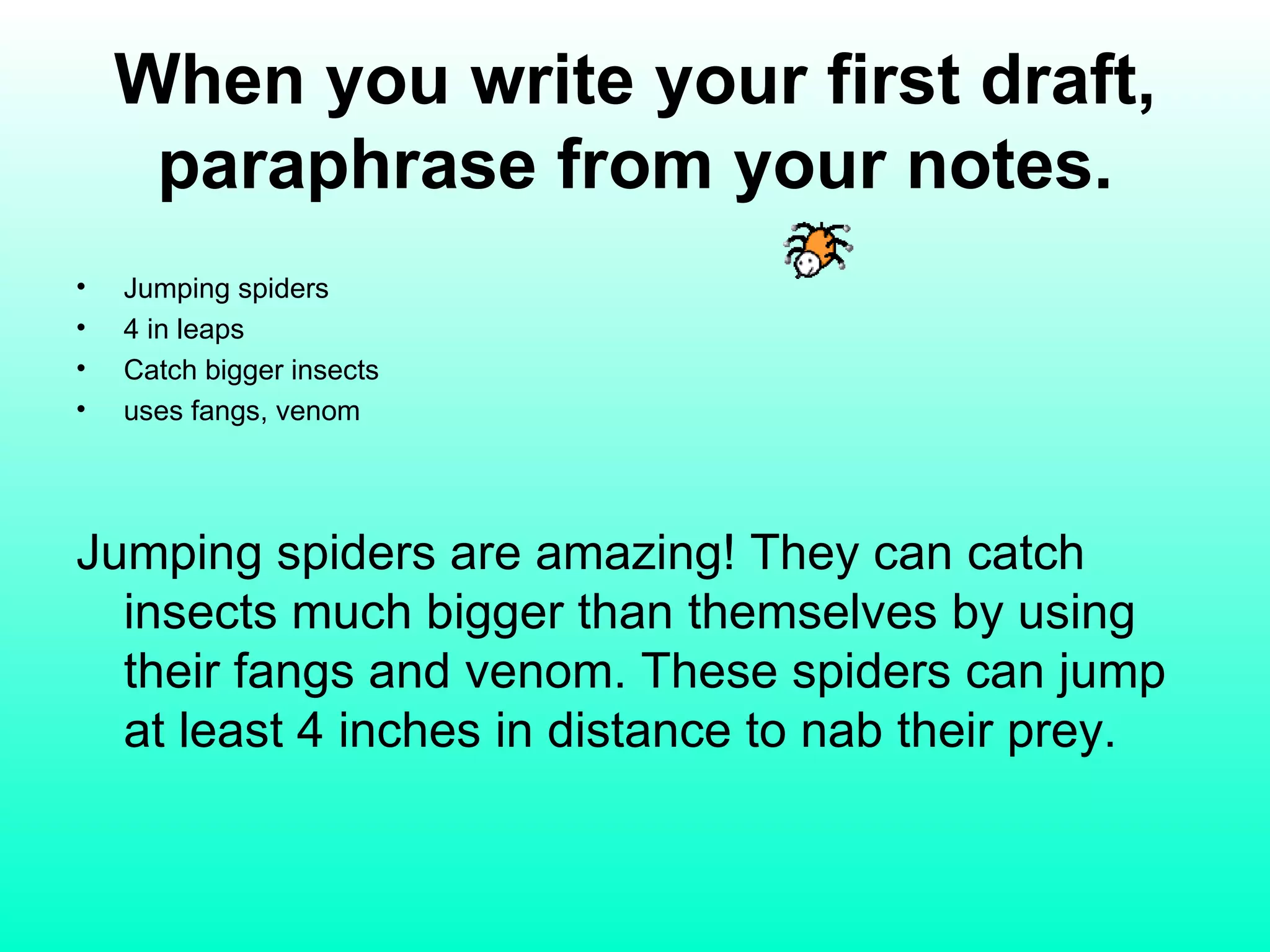 Paraphrasing/Note Taking for Research | PPT