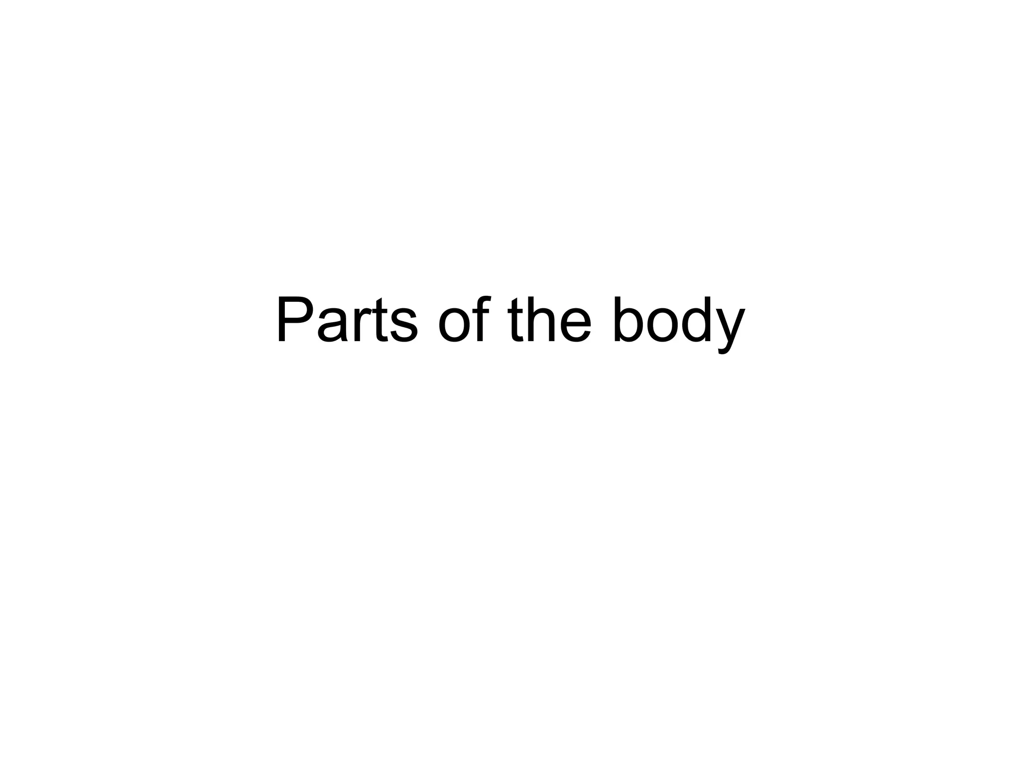 parts of the body | PPT