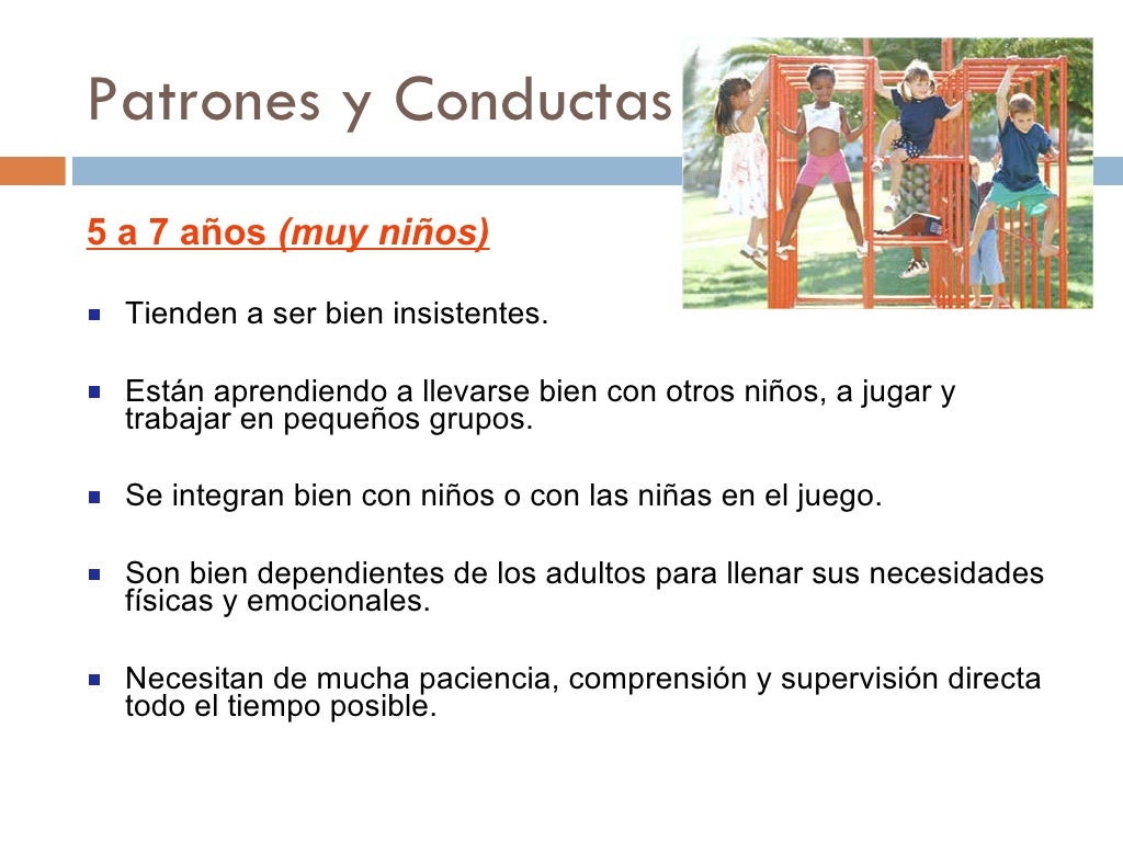 Patrones de conducta en los niños