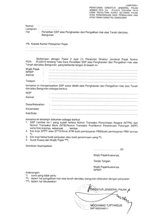 Per 26/PJ/2010 Ttg Tata Cara Penelitian SSP | PDF