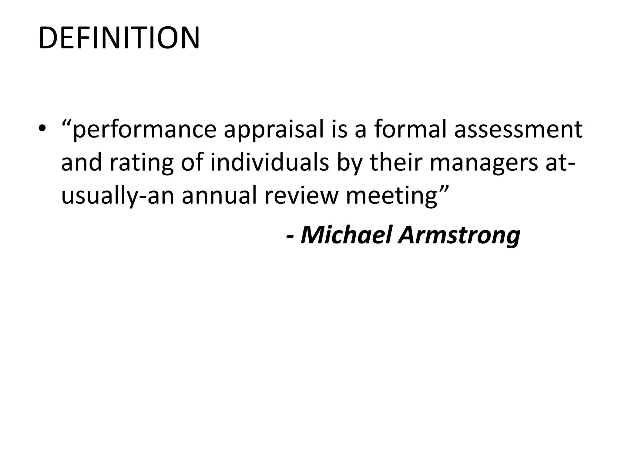 Performance Appraisal | PPTX