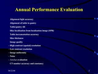 Qaulity Control of CT | PPT