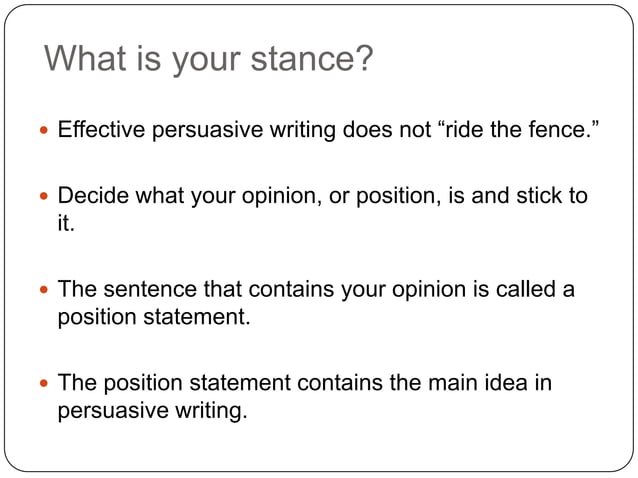 Persuasive Writing I | PPTX