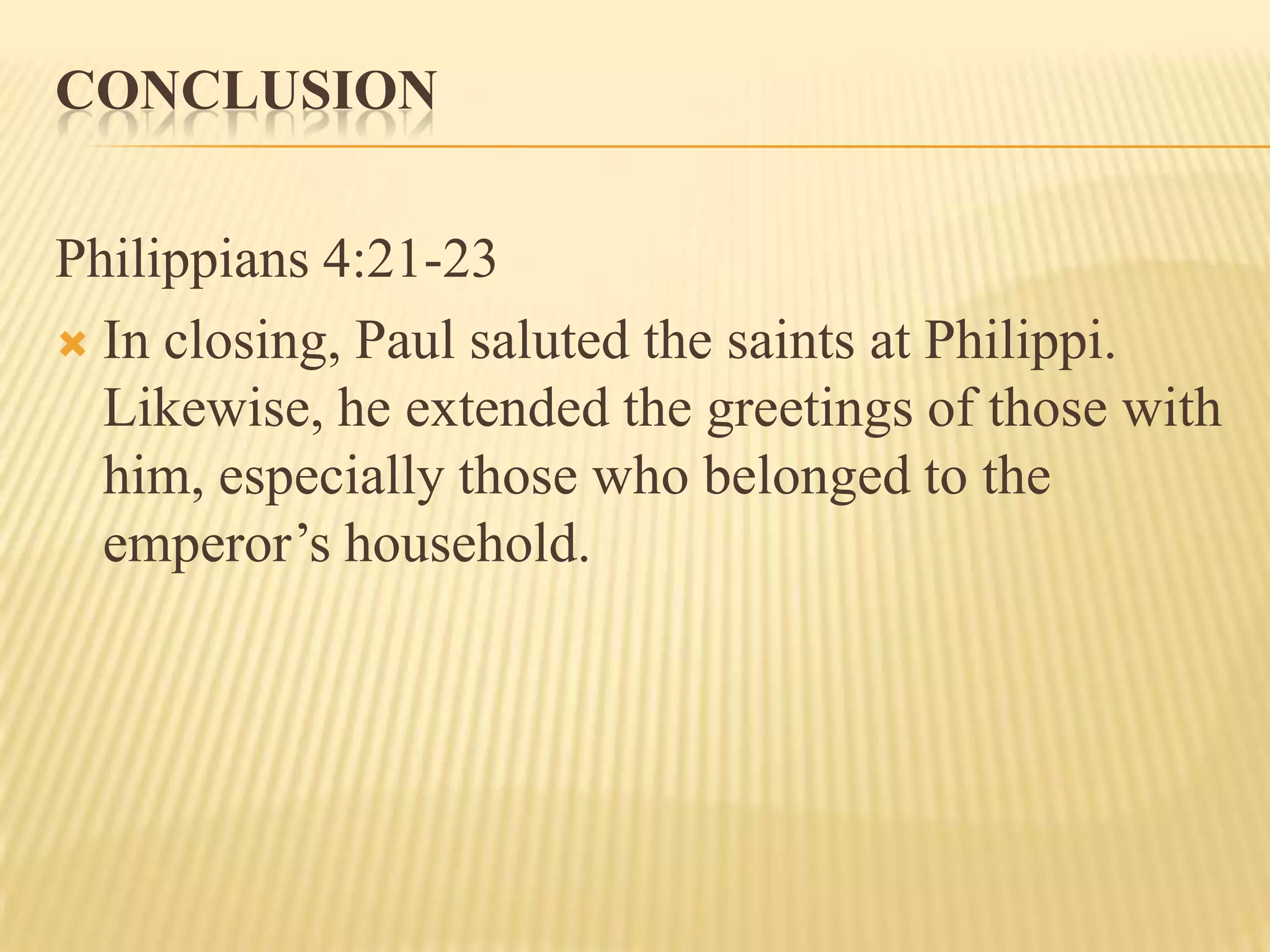 Epistle of Paul to the Philippians | PPTX