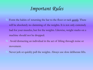 Weight Training Safety Rules | PPTX