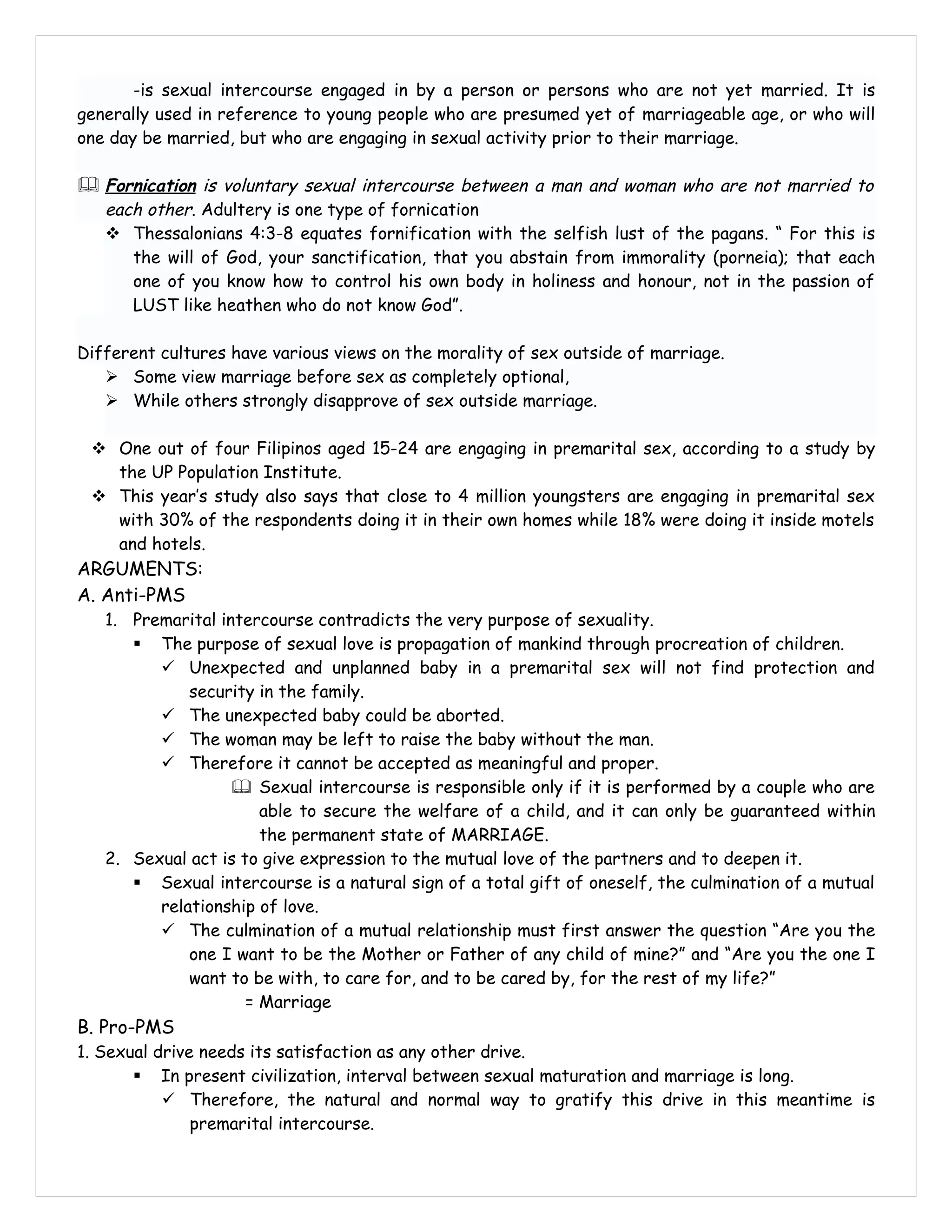 premarital and extramarital | DOC