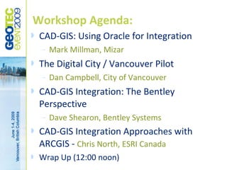 CAD GIS Integration Workshop | PPT