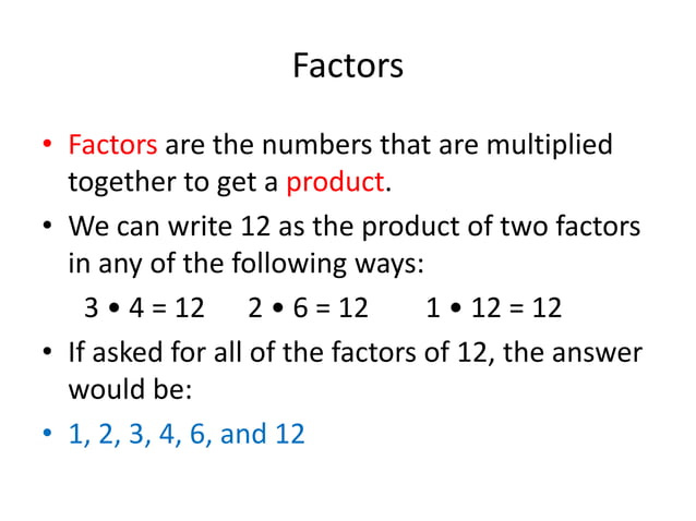 Prime Factorization & Fractions | PPTX