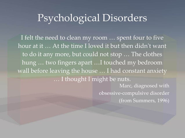 C:\fakepath\psychological disorders | PPT