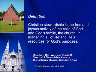 Overview of Stewardship Ministry | PPT