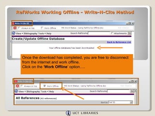 RefWorks Working Offline | PPT | Desktop Publishing | Computer Software ...