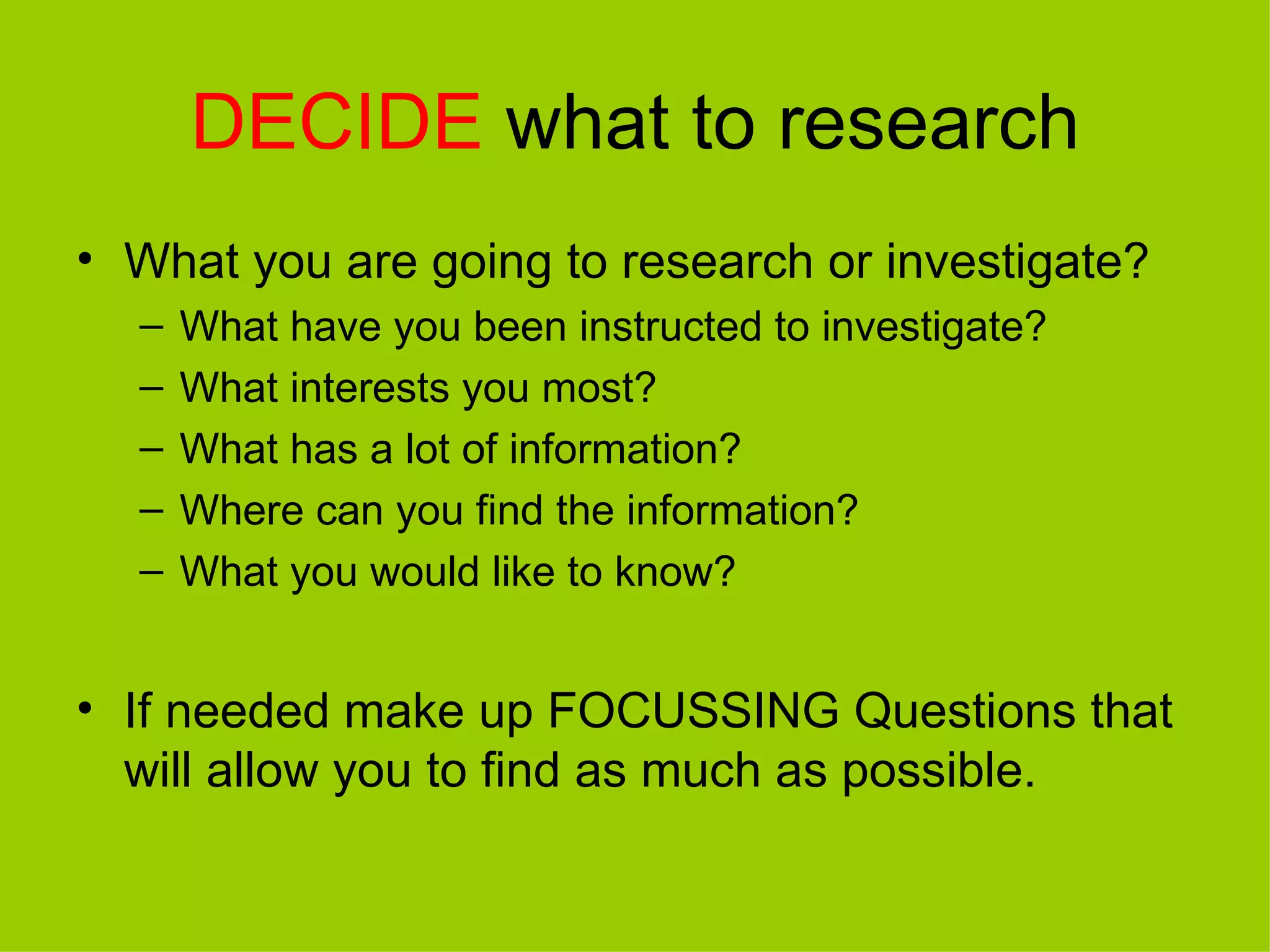 Introducing Research Skills | PPT